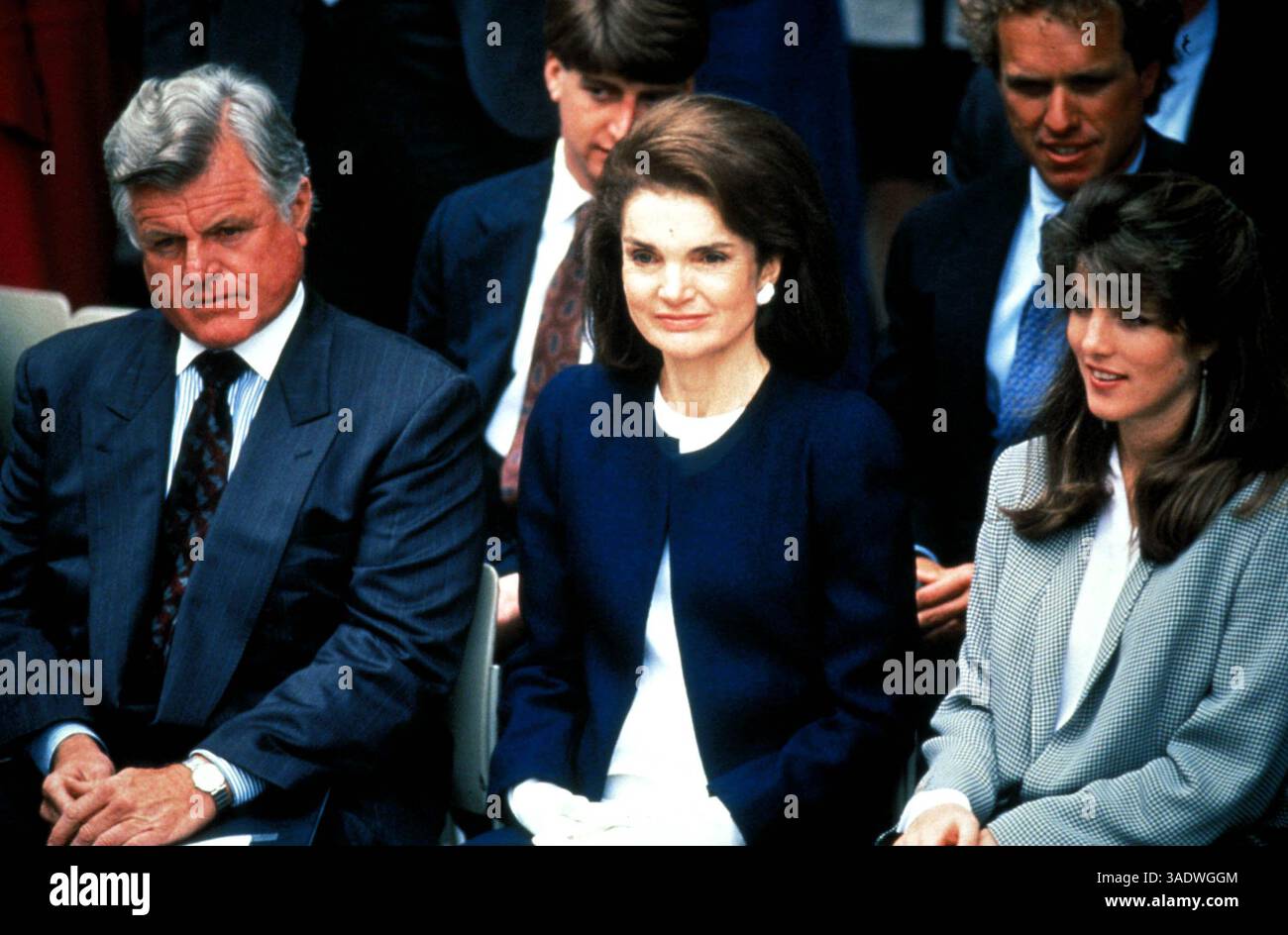 TED KENNEDY WITH JACQUELINE KENNEDY ONASSIS,.AND DAUGHTER CAROLINE ...