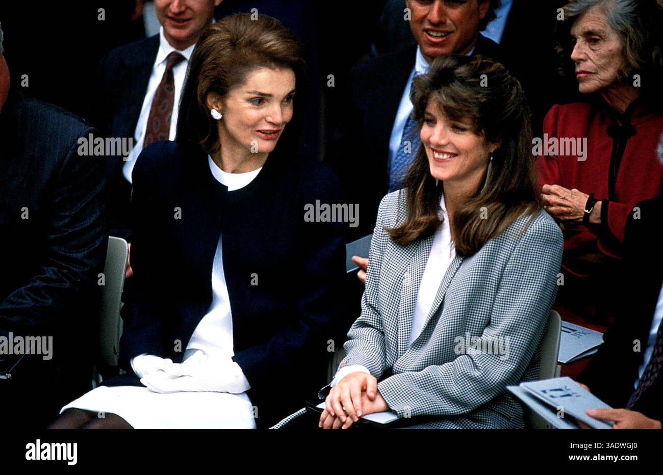 TED KENNEDY WITH JACQUELINE KENNEDY ONASSIS,.AND DAUGHTER CAROLINE ...