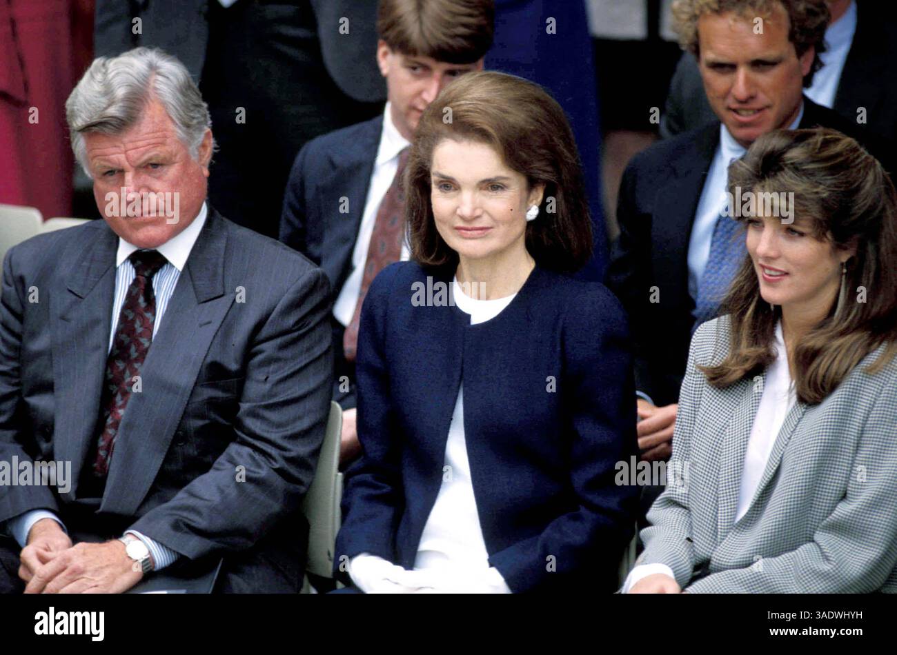 TED KENNEDY WITH JACQUELINE KENNEDY ONASSIS,.AND DAUGHTER CAROLINE ...