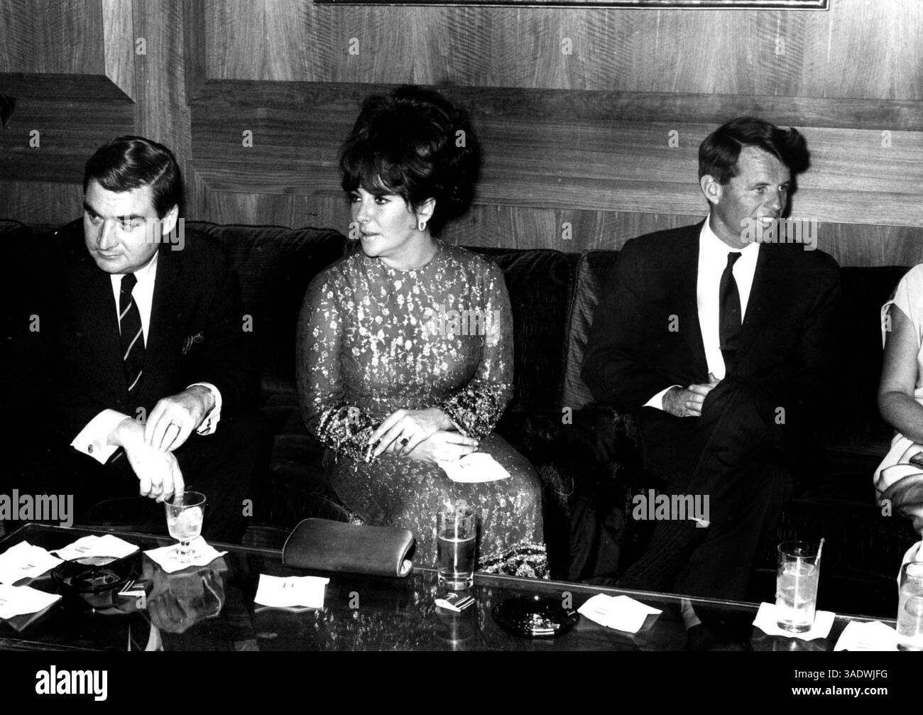 ELIZABETH TAYLOR ROBERT KENNEDY PIERRE SALINGER AT CLOSING NIGHT OF ...