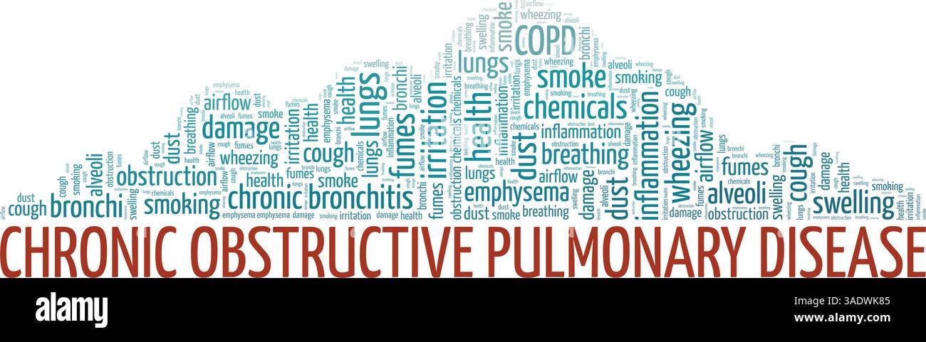 COPD Chronic Obstructive Pulmonary Disease word cloud conceptual design ...