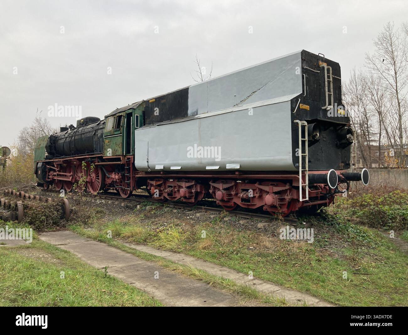 Pt47-20 steam locomotive Wrocław. City landscape view of the Polish ...
