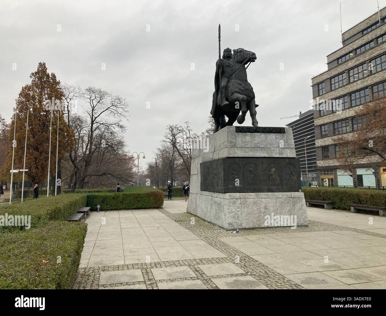 Monument in the park. Wrocaw. City landscape view of the Polish city of ...