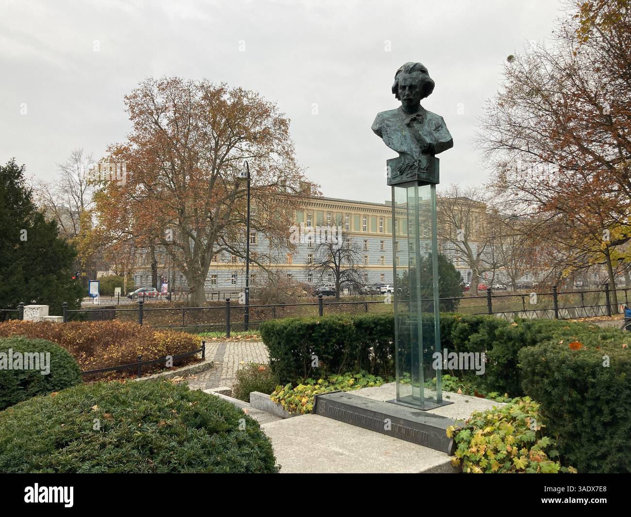 Monument in the park. Wrocaw. City landscape view of the Polish city of ...