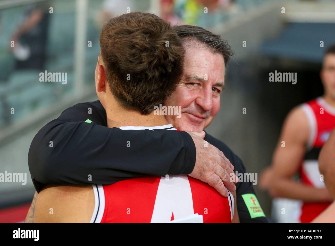 Adelaide, Australia. 06th Apr, 2025. Ross Lyon, Senior Coach of the ...