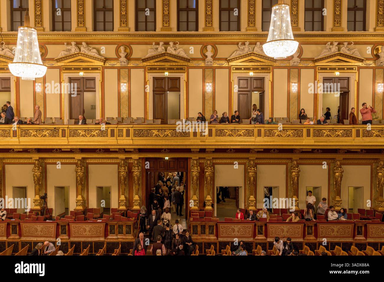 interior, Wiener Musikverein concert hall, Vienna, Austria Stock Photo ...