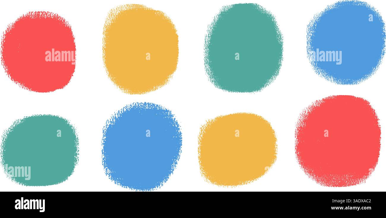 Circle colorful callout set. Polka dots shapes pack. Vector hand drawn ...