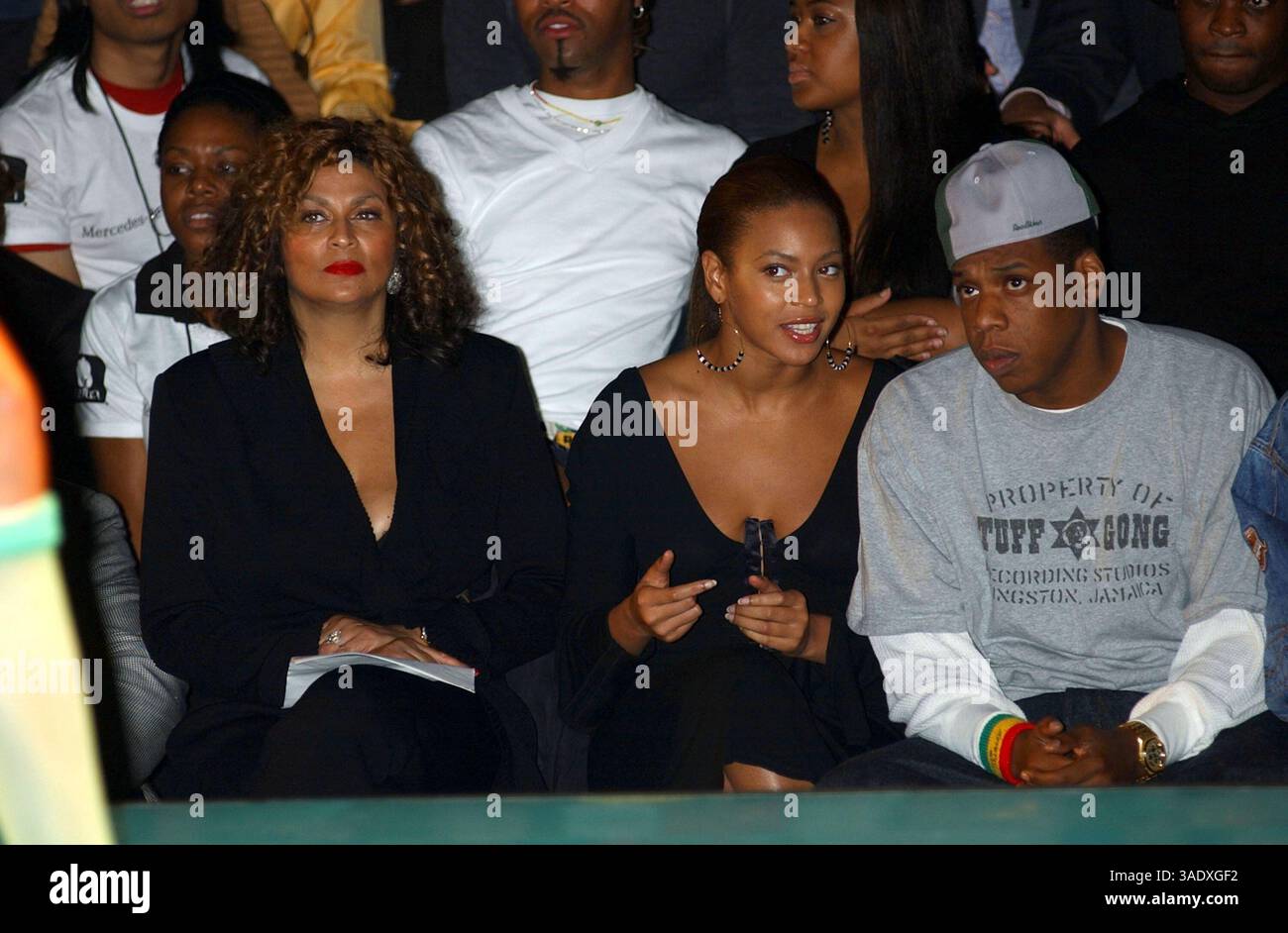 TINA KNOWLES, Singer BEYONCE KNOWLES and rap artist JAY-Z at the Baby ...