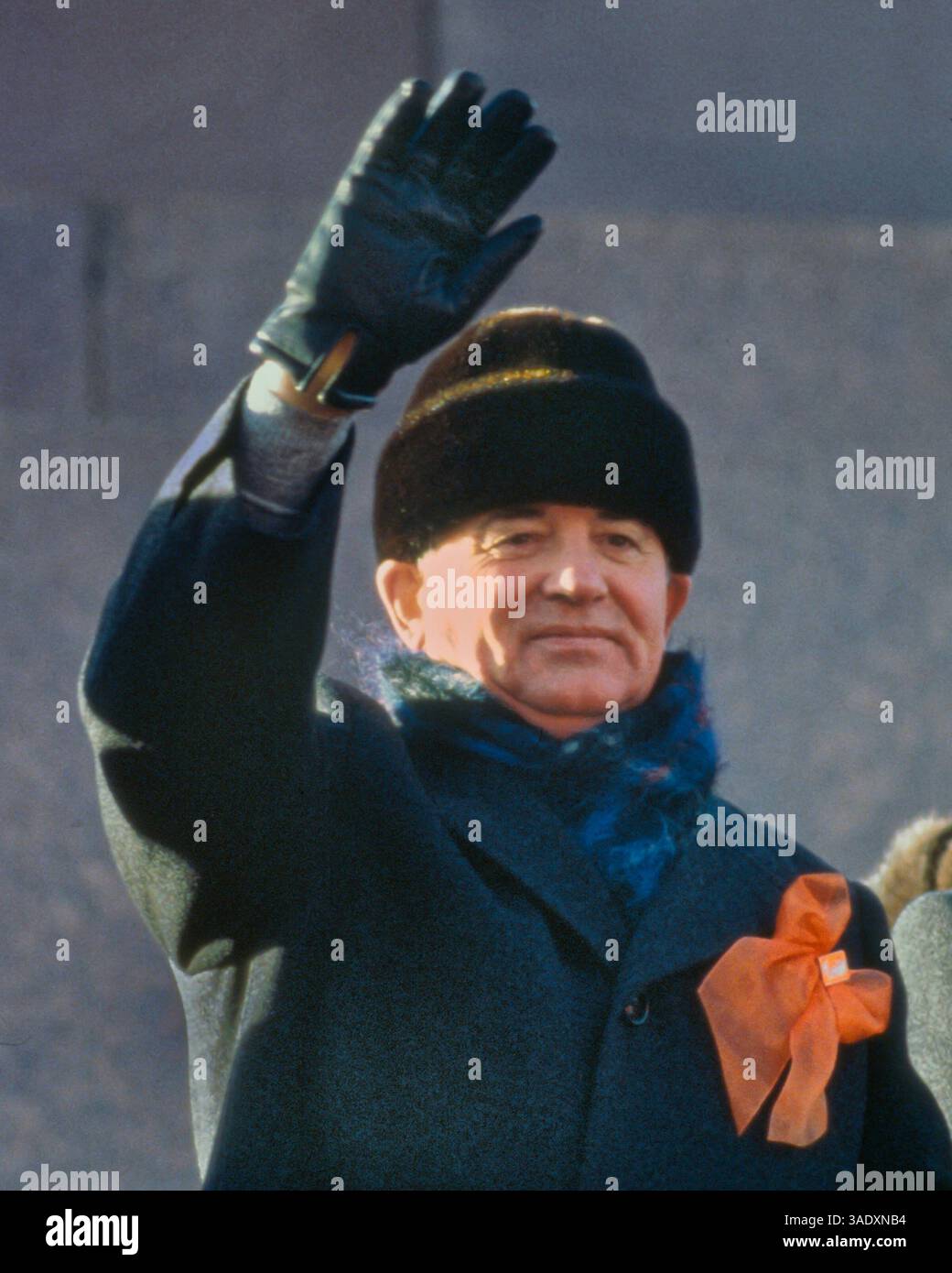 Nov 07, 1987 - Moscow, Russia - MIKHAIL GORBACHEV, General Secretary of ...