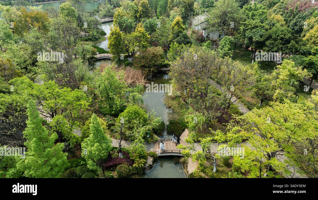 Mile. 6th Apr, 2025. An aerial drone photo taken on April 6, 2025 shows ...