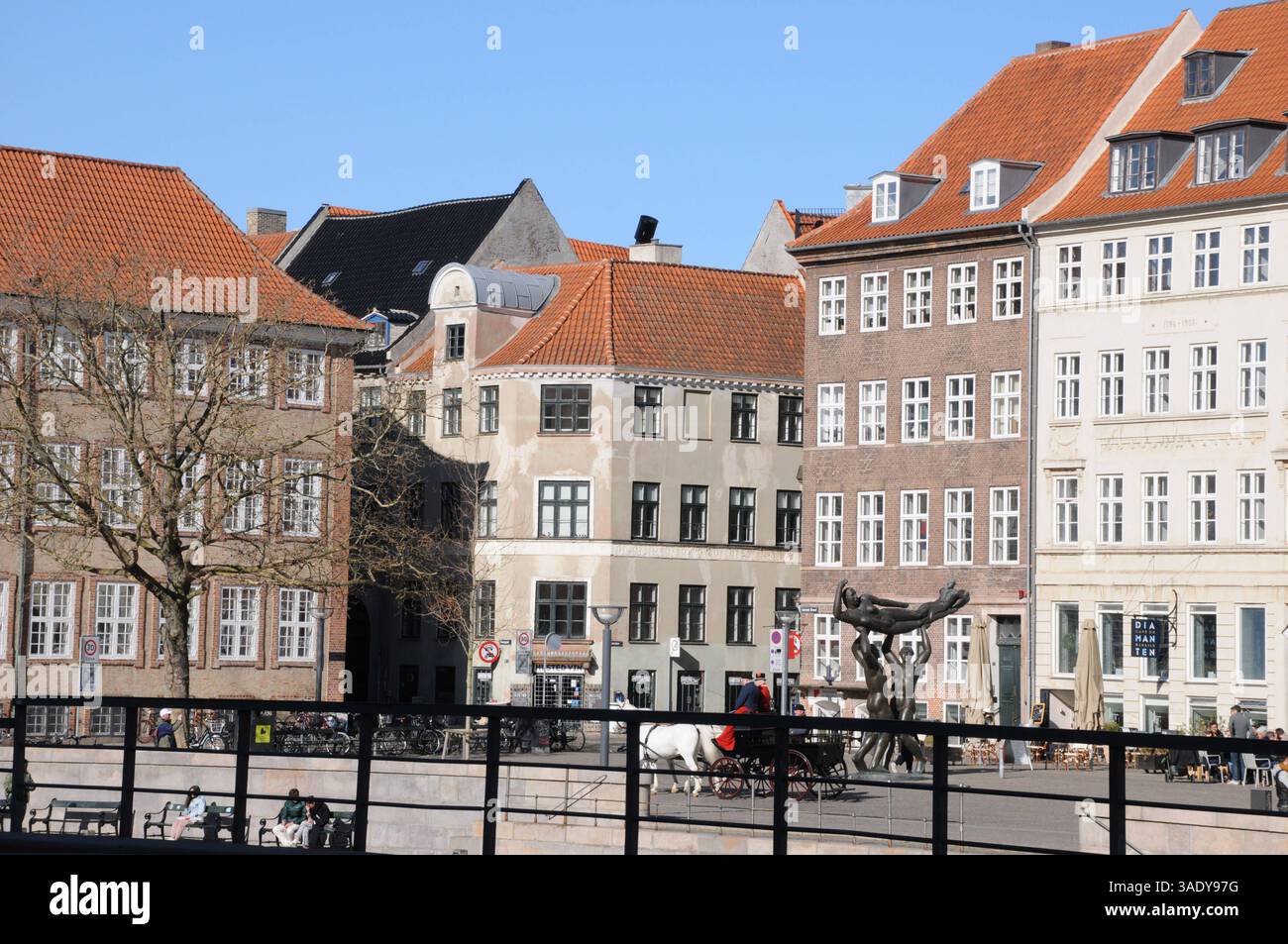 Copenhagen/ DenmarK/06 april 2025 / Gammel strand copenhagen famous street over looking view ...