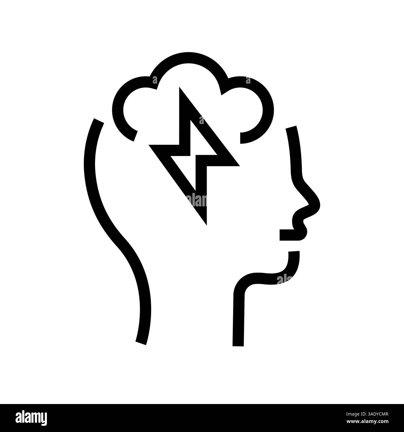 change mood black line icon for digital and print projects. Minimal ...