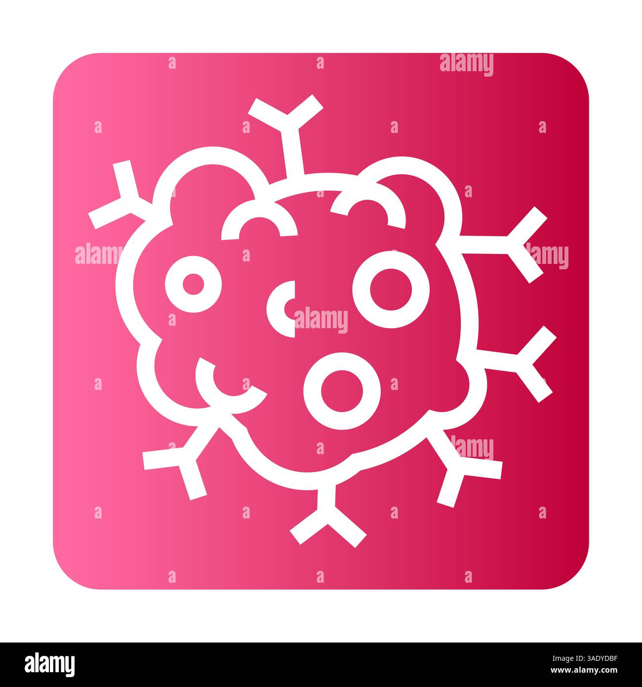 cancer black line icon for digital and print projects. Minimal clean ...