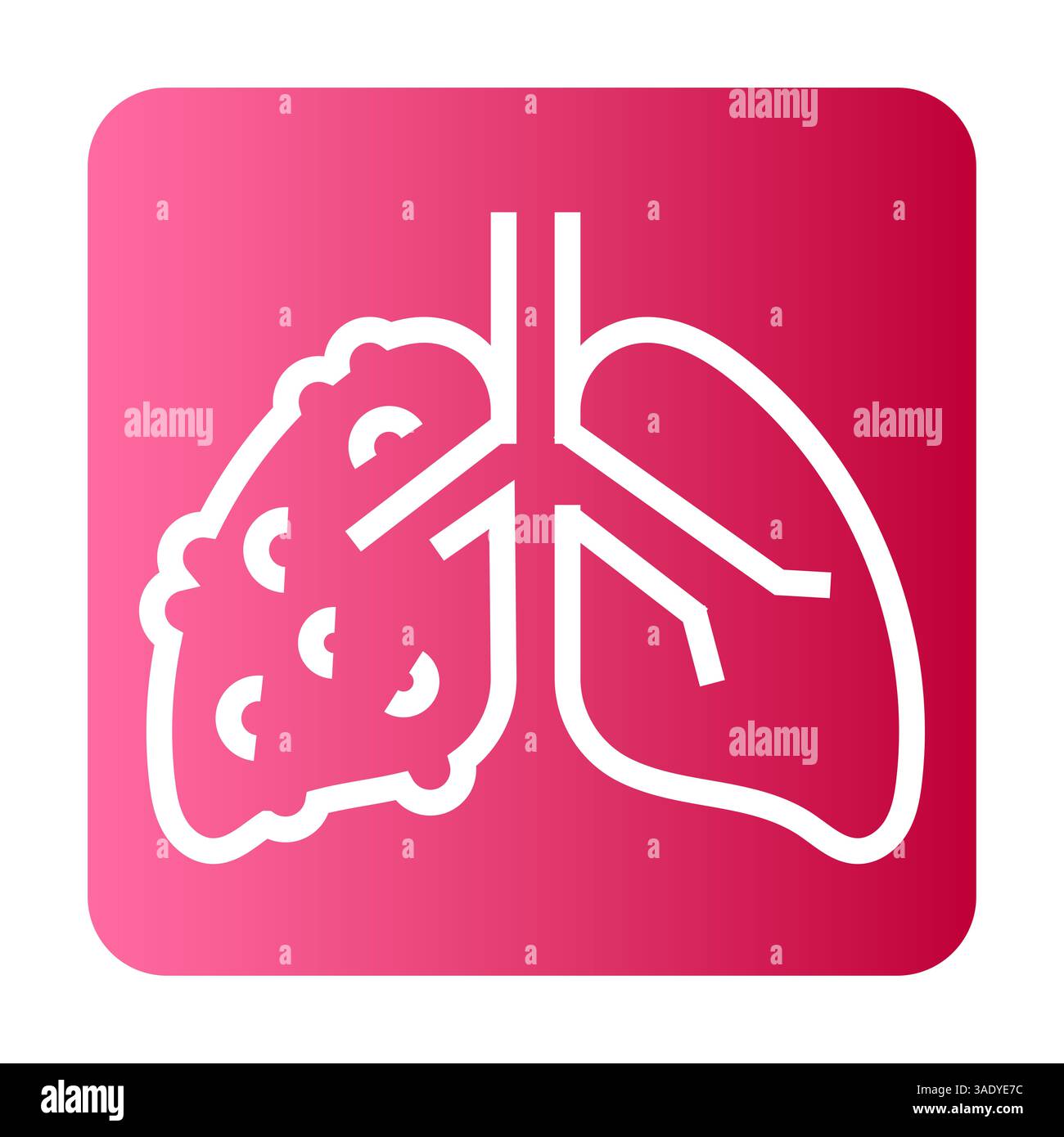 copd lungs black line icon for digital and print projects. Minimal ...