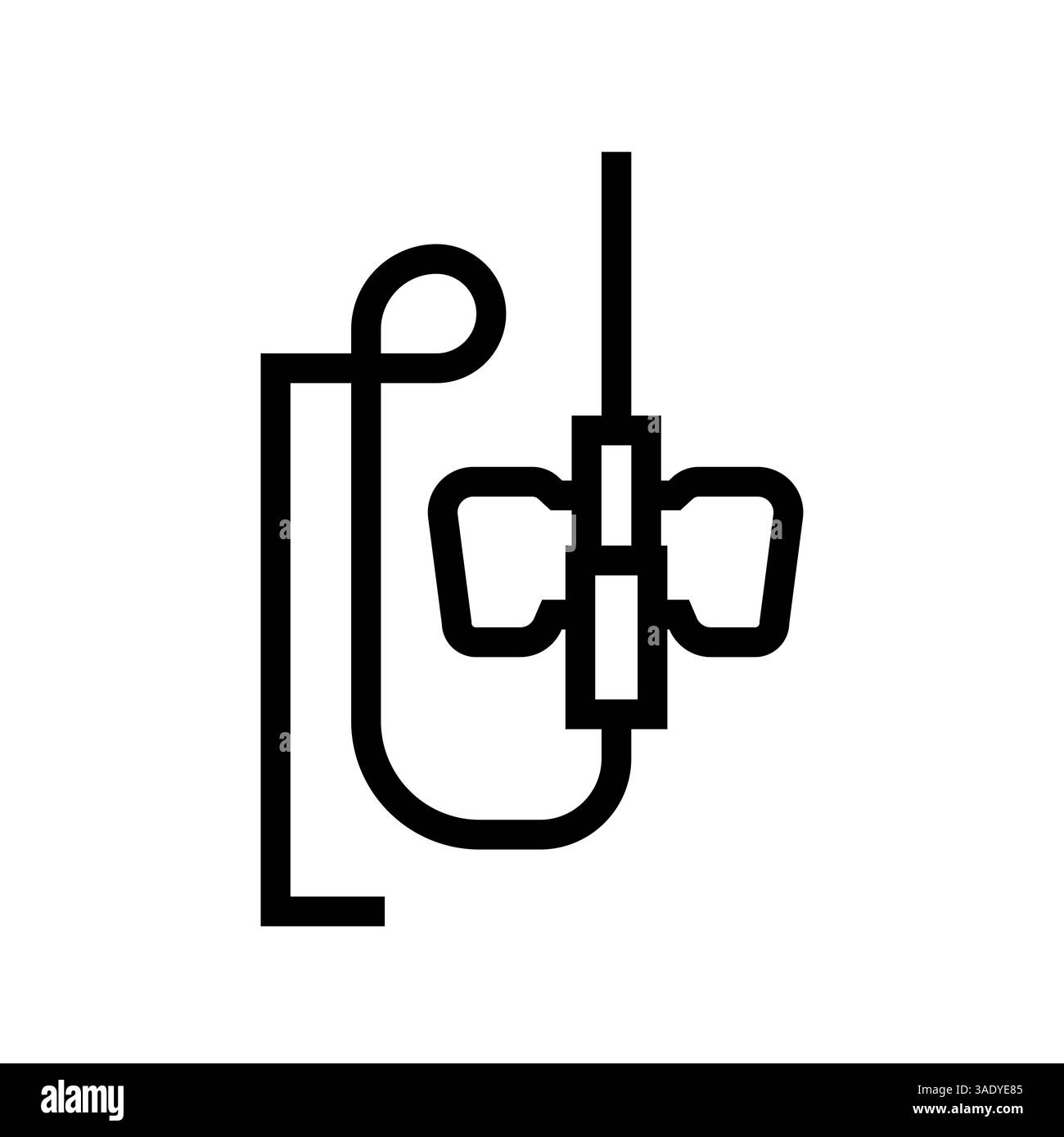 catheter black line icon for digital and print projects. Minimal clean icons for apps and ...