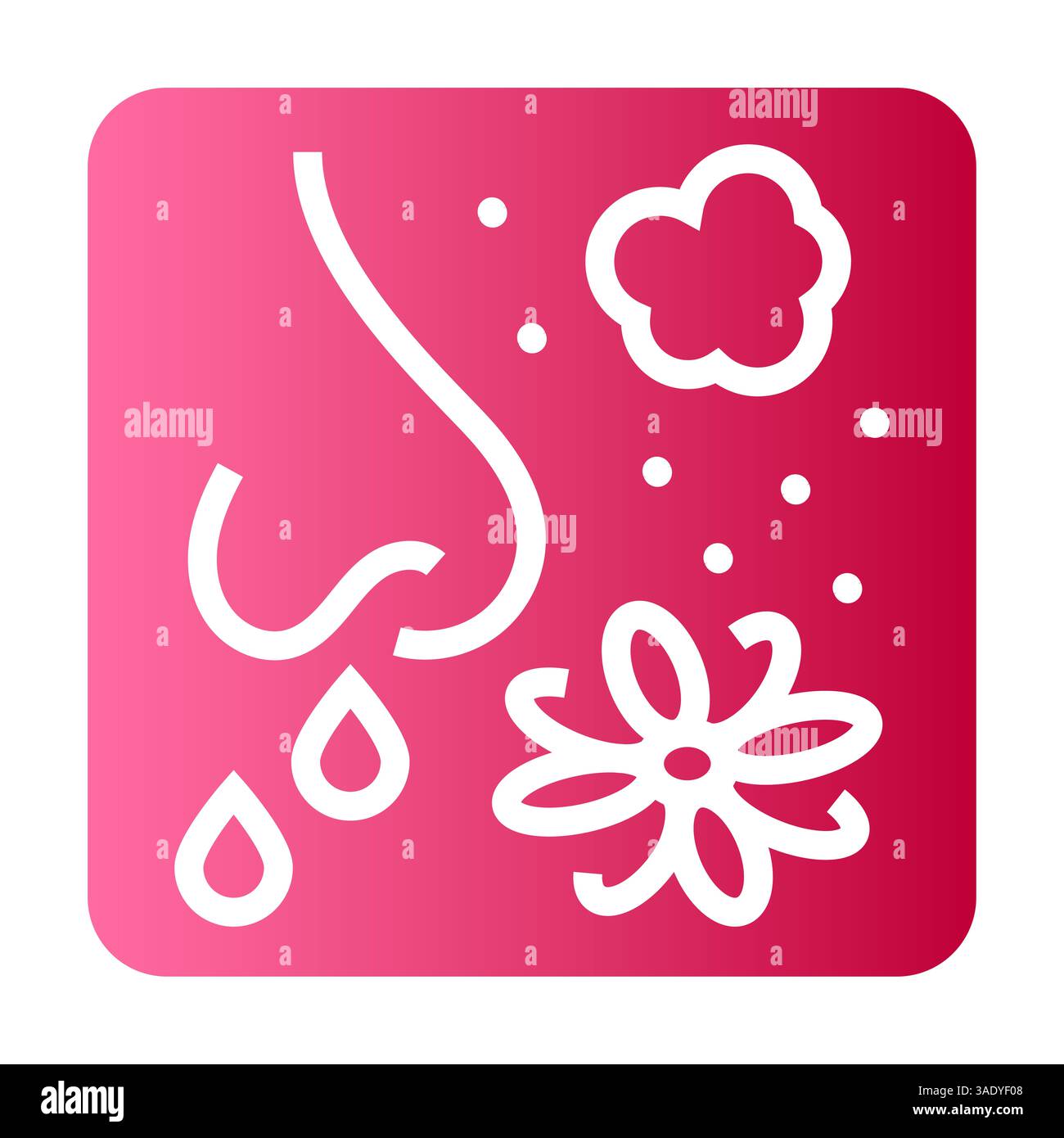 allergy black line icon for digital and print projects. Minimal clean ...