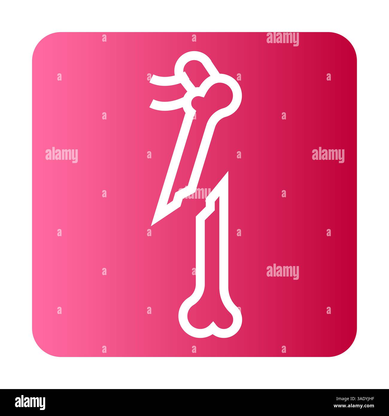 Femoral fracture black line icon for digital and print projects ...