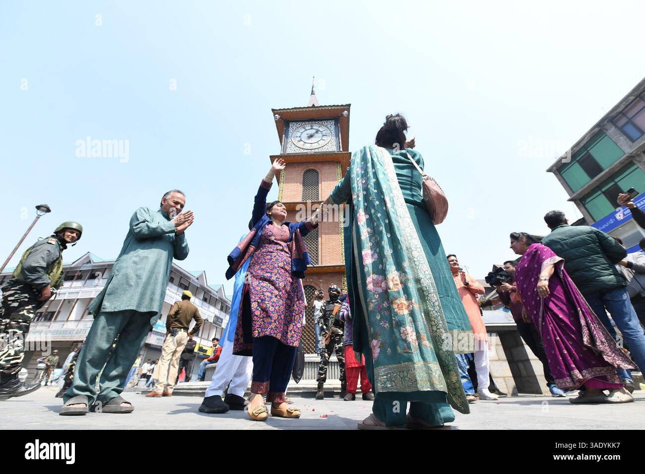 April 6, 2025, Srinagar, Jammu And Kashmir, India: Hindu devotees dance ...