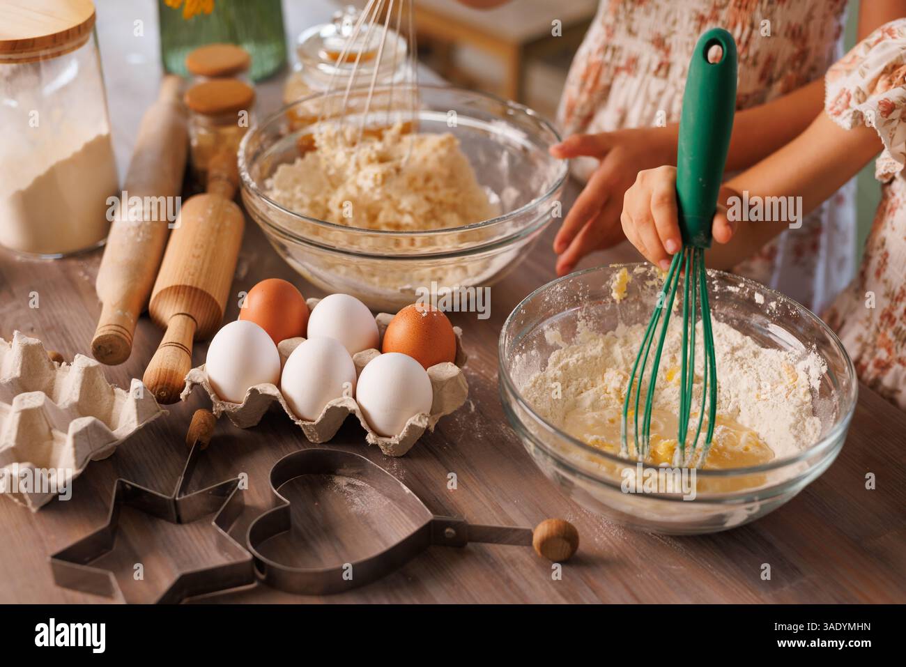 Whisking together eggs sugar in hi-res stock photography and images - Alamy
