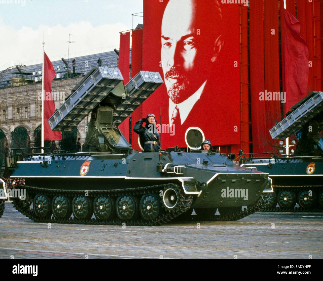 Nov 07, 1987 - Moscow, Russia - A Red Army tracked armored rocket ...