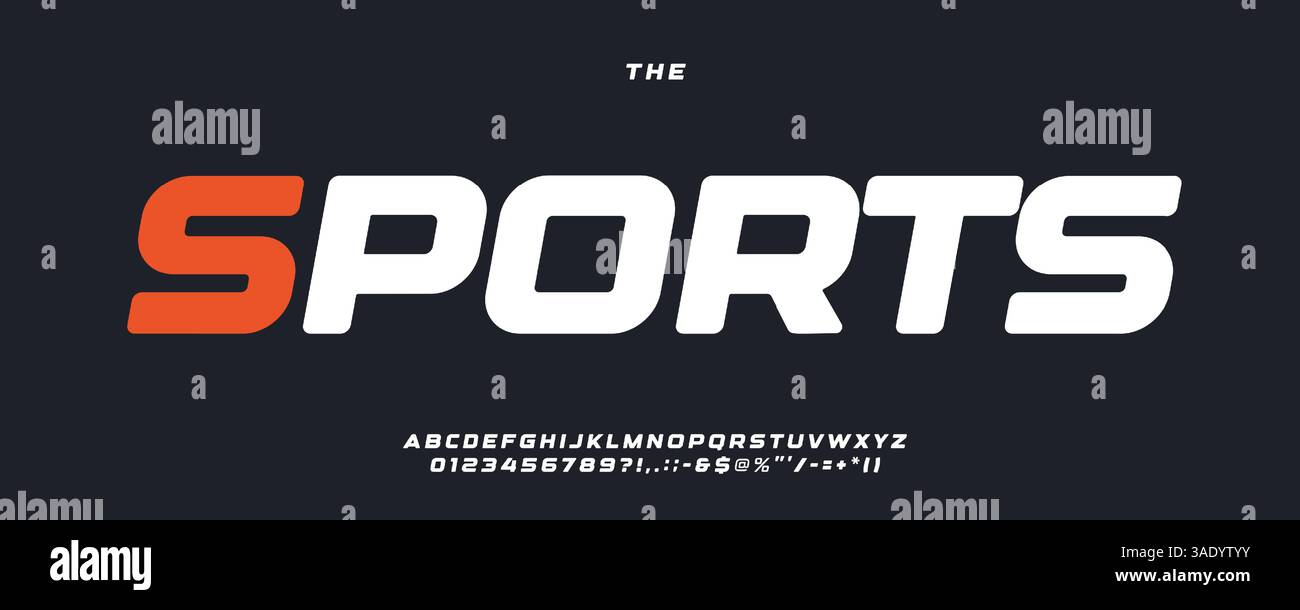 Bold Sports Font With Modern Sans Serif Style Letters, Speed Alphabet ...