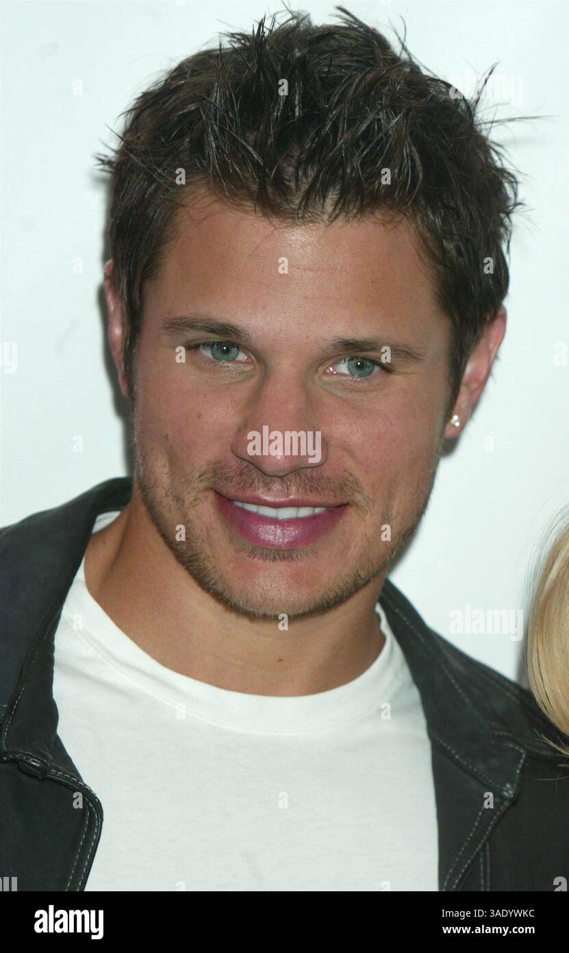 Apr 24, 2004; New York, NY, USA; Singer NICK LACHEY celebrates the ...