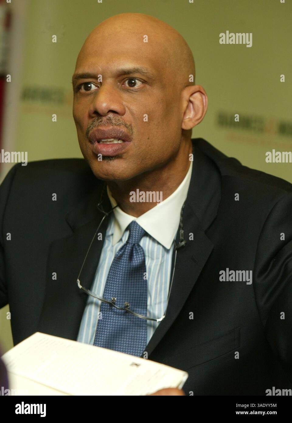 May 05, 2004; New York, NY, USA; Basketball legend KAREEM ABDUL-JABBAR ...