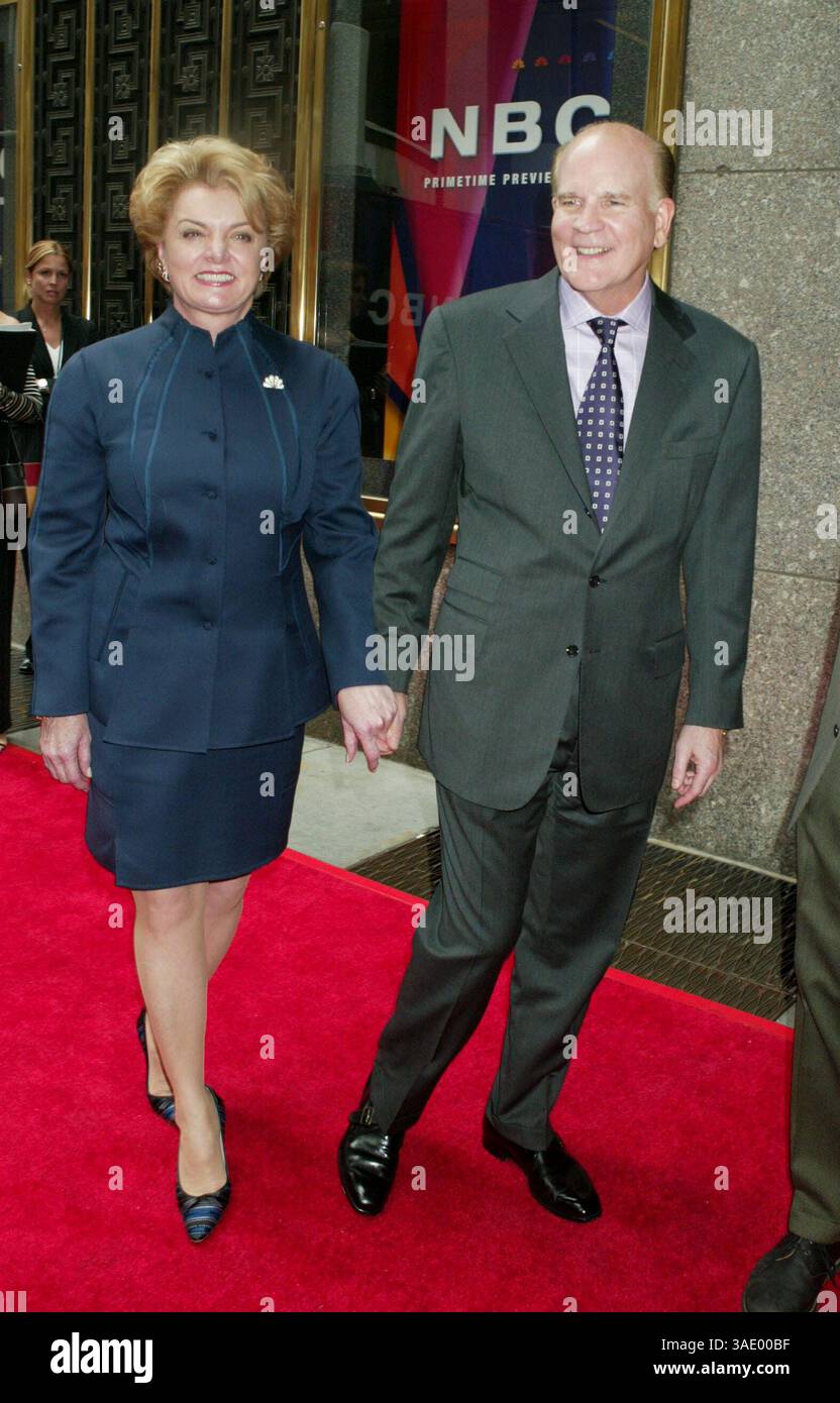 May 17, 2004; New York, NY, USA; CEO NBC BOB WRIGHT & his wife SUZANNE ...