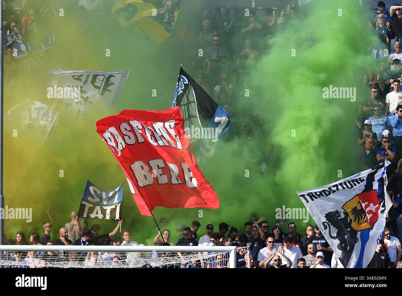 Fans of Pisa during AC Pisa vs Modena FC, Italian soccer Serie B match ...