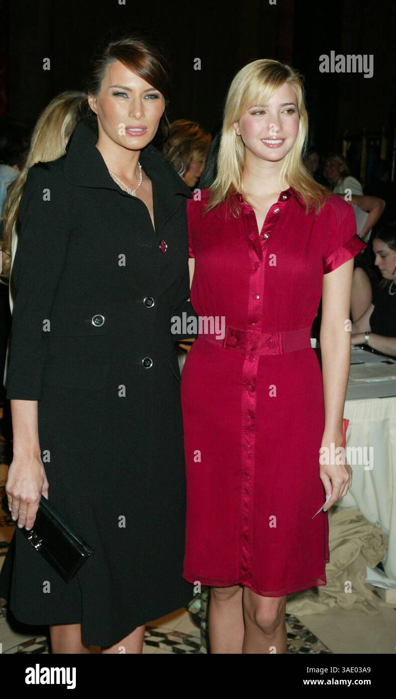 May 26, 2004; New York, NY, USA; Models MELANIA KNAUSS & IVANKA TRUMP ...