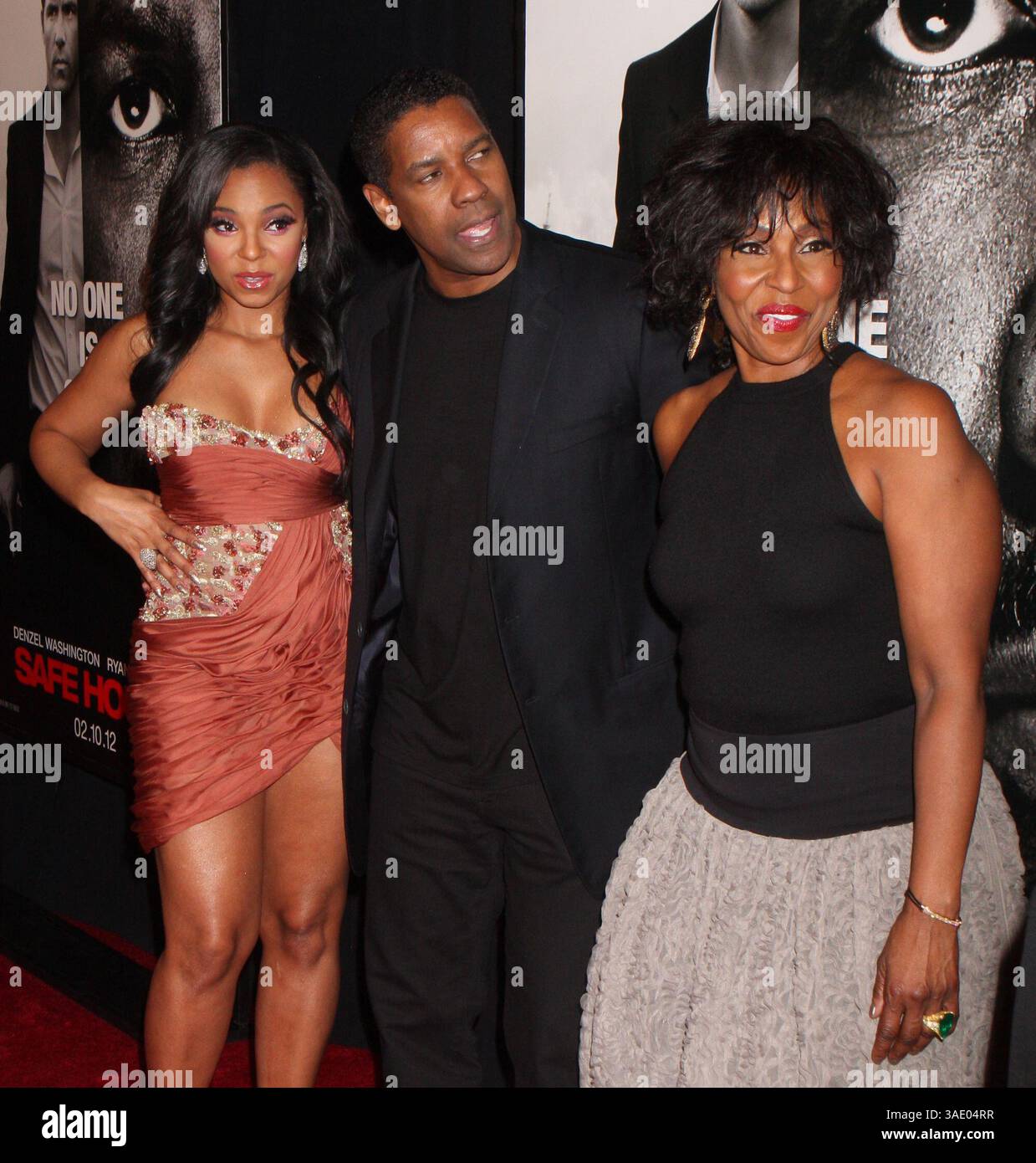 Feb. 8, 2012 - New York, New York, U.S. - ASHANTI, DENZEL WASHINGTON ...