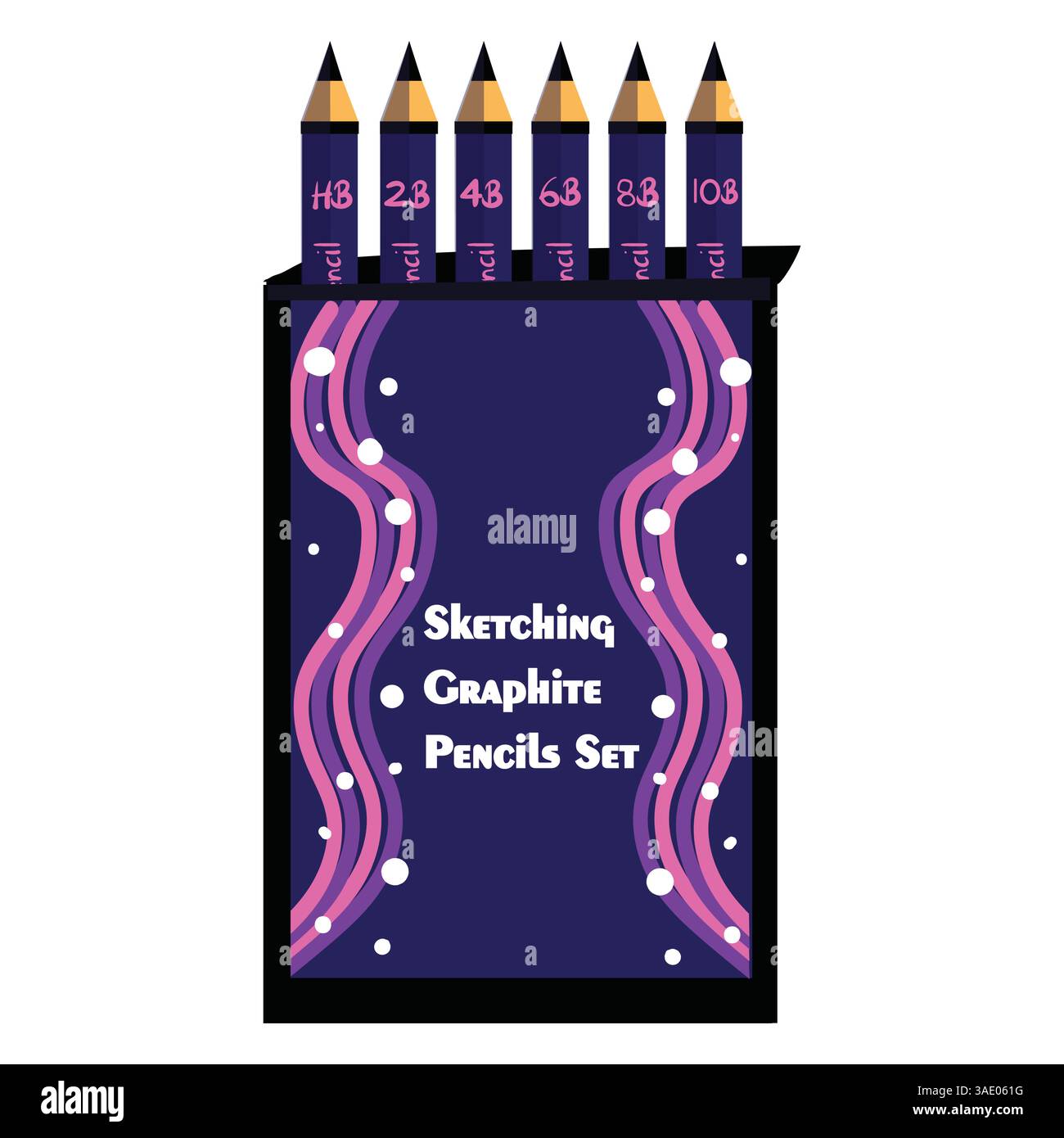 Sketching graphite pencils set Stock Vector Image & Art - Alamy