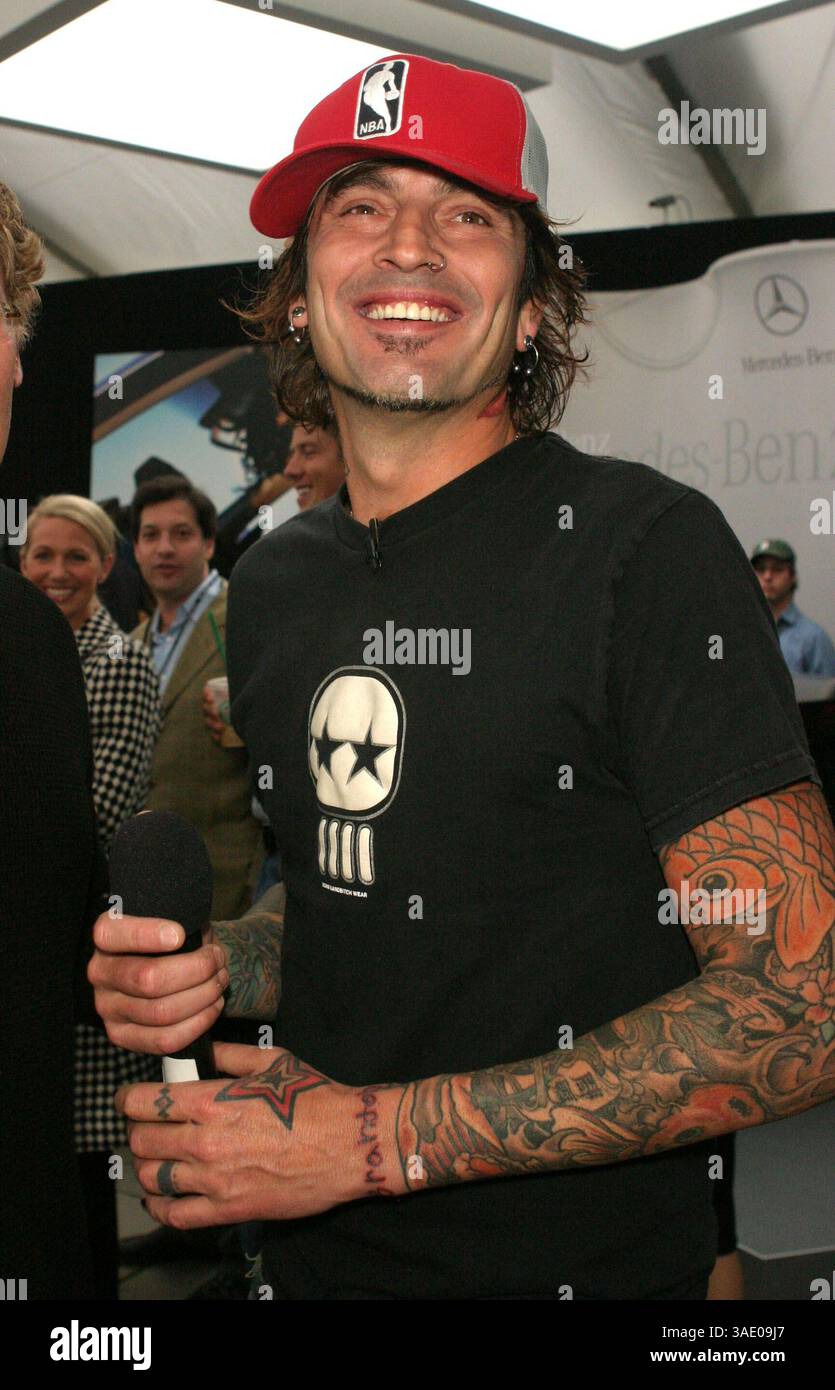 Singer TOMMY LEE @ at the Spring/Summer 2004 NY Fashion Week held ...