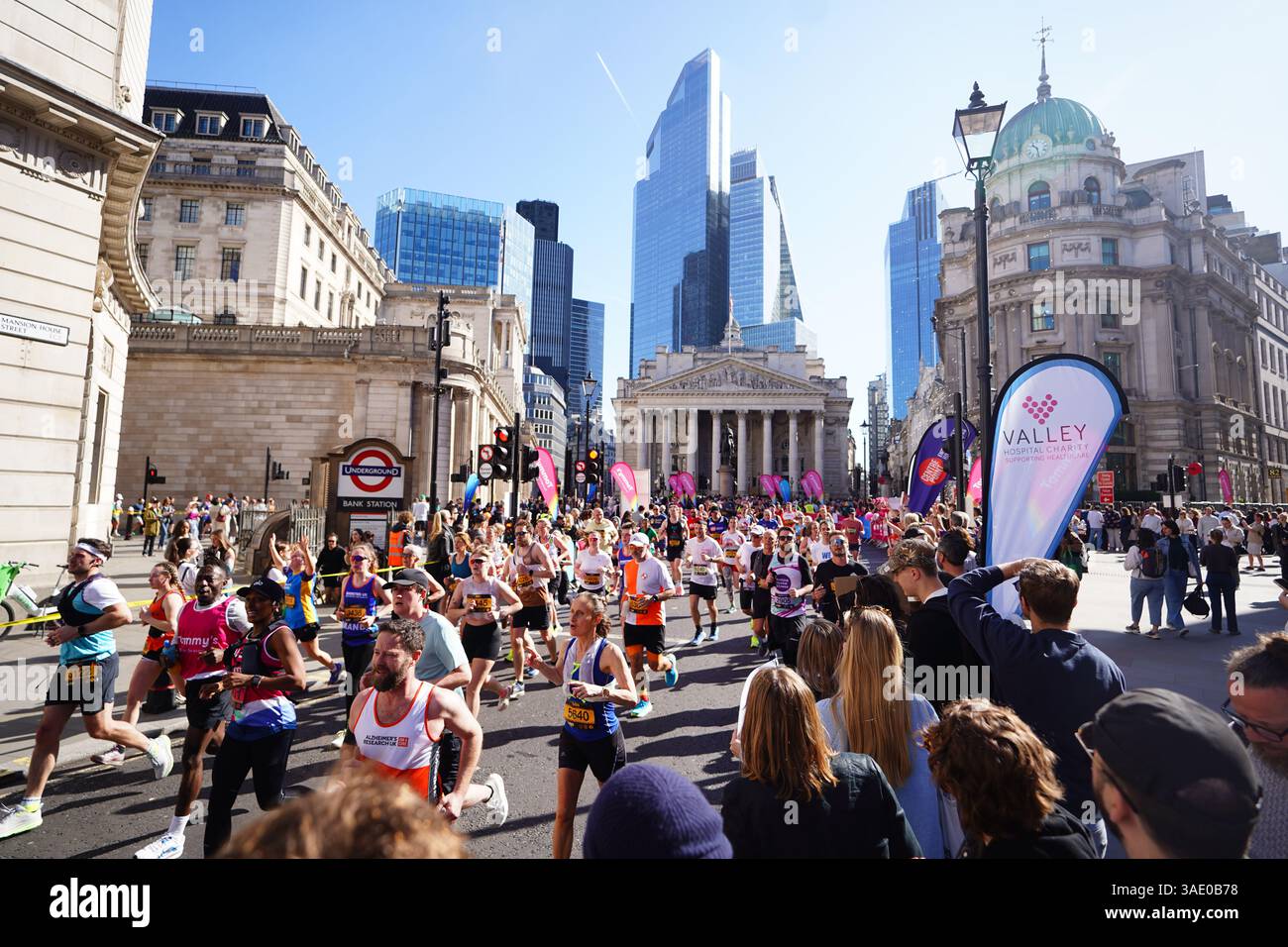 Runners in Bank taking part in the London Landmarks Half Marathon. The ...