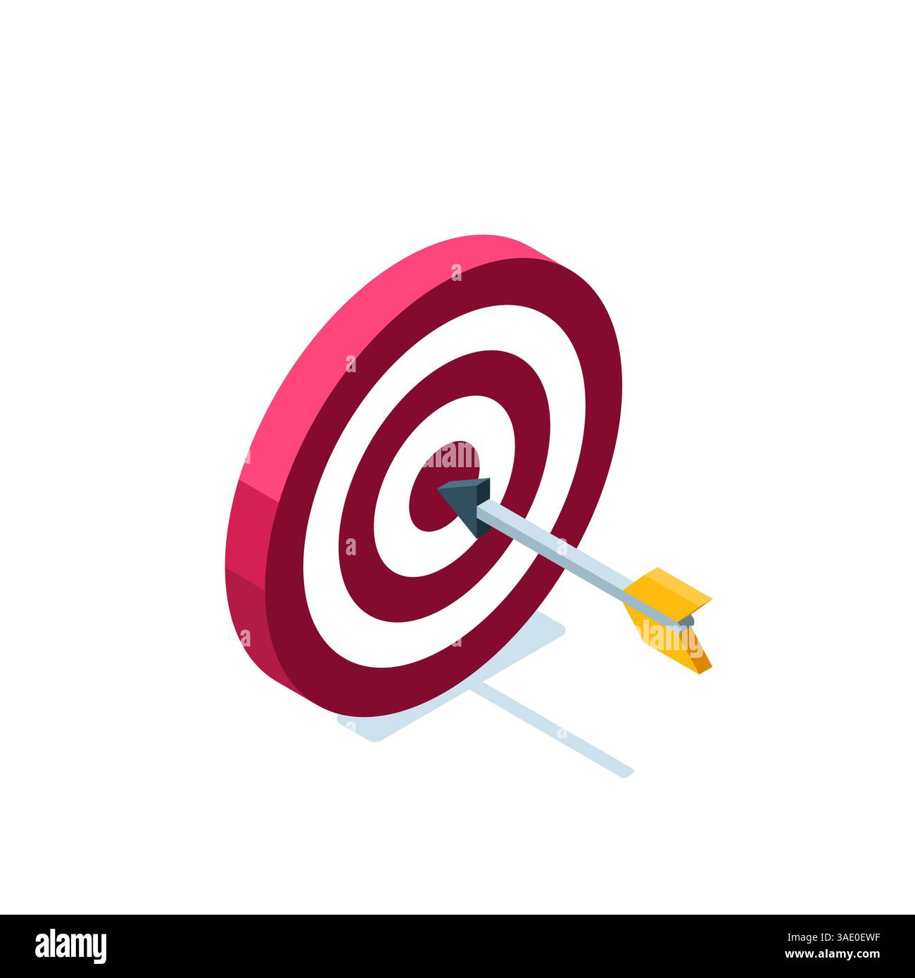 Isometric goal target achievement Cut Out Stock Images & Pictures - Alamy