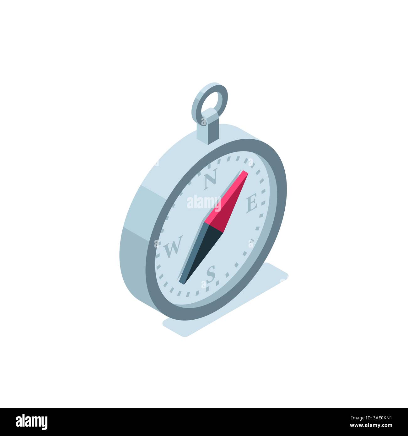 Isometric Compass Icon In Color On A White Background The Right Direction Or Orientation To The