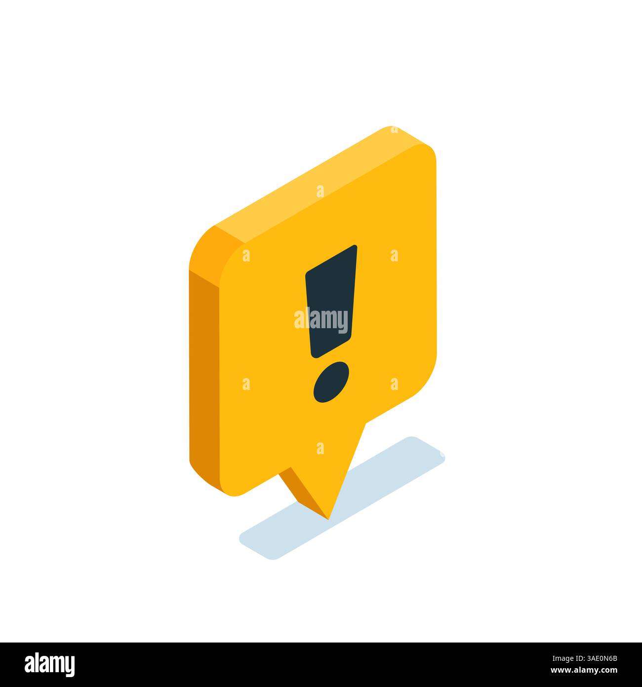 isometric text bubble icon in black on white background with ...