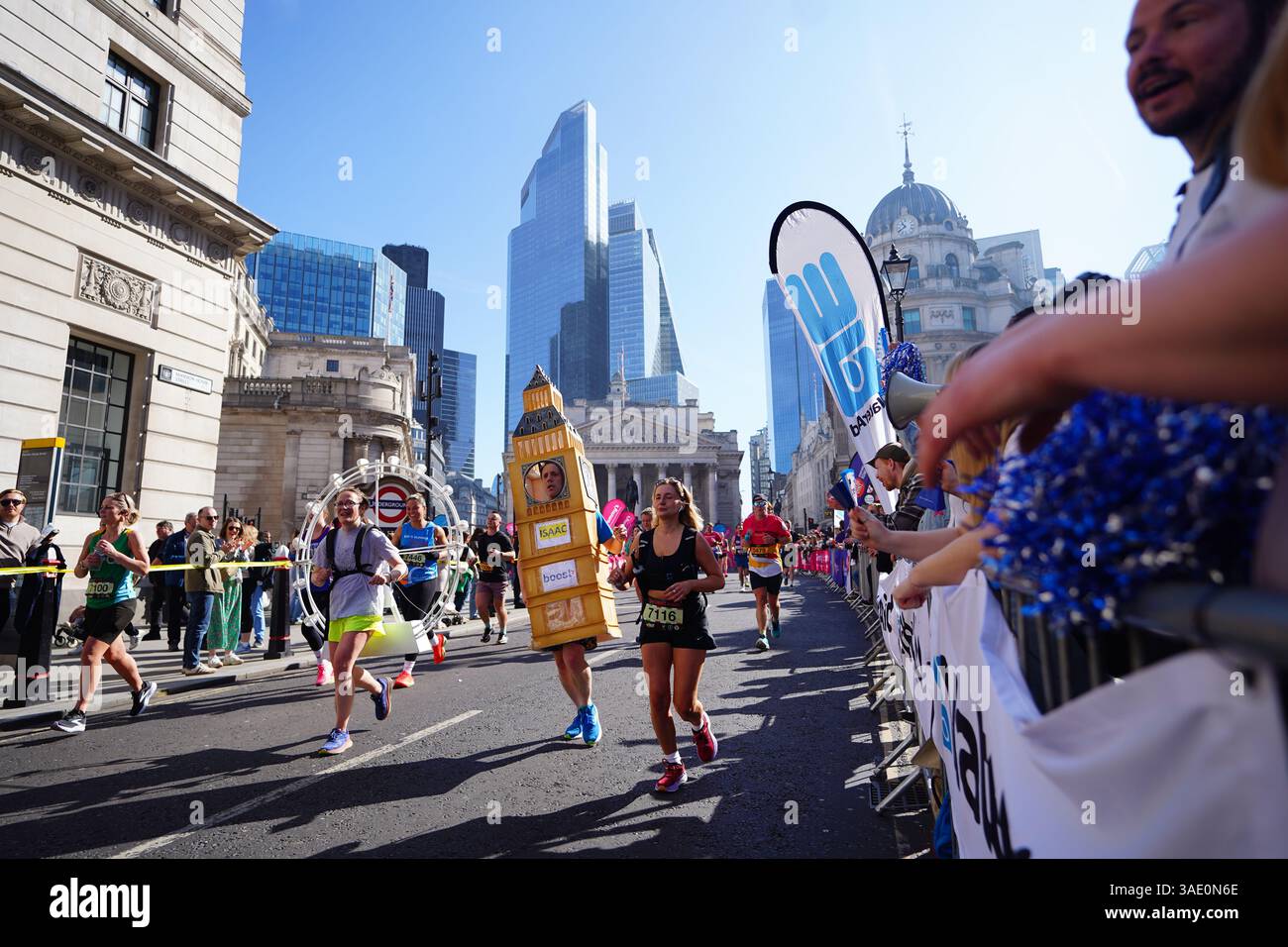 Runners in Bank taking part in the London Landmarks Half Marathon. The ...