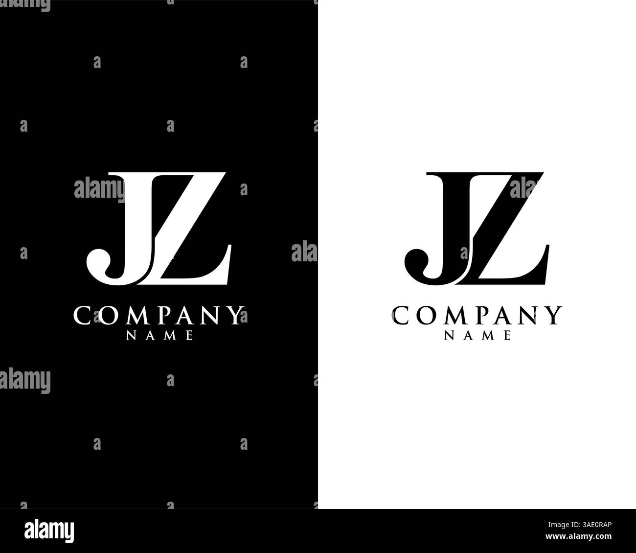 JZ, ZJ initial company name logo template vector Stock Vector Image ...