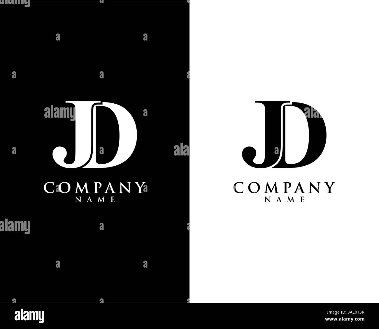 JD, DJ initial company name logo template vector Stock Vector Image ...