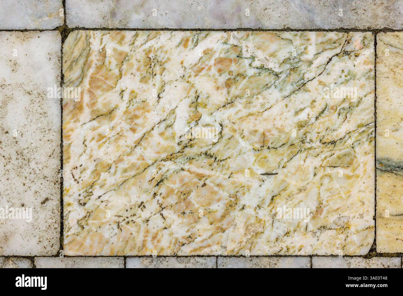 Variegated Cream and Brown Marble Floor Tile with Spider Veining Stock ...