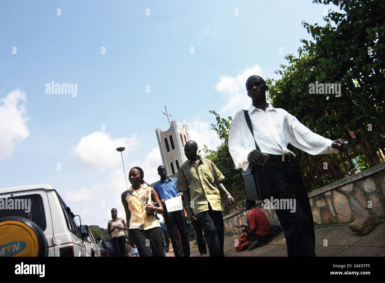 Nuns and Priests arrive for prayer while religion attracts the sellers ...