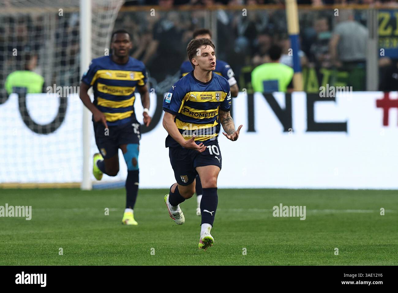 Adrian Bernabe (Parma) celebrates after scoring his teamÕs first goal ...