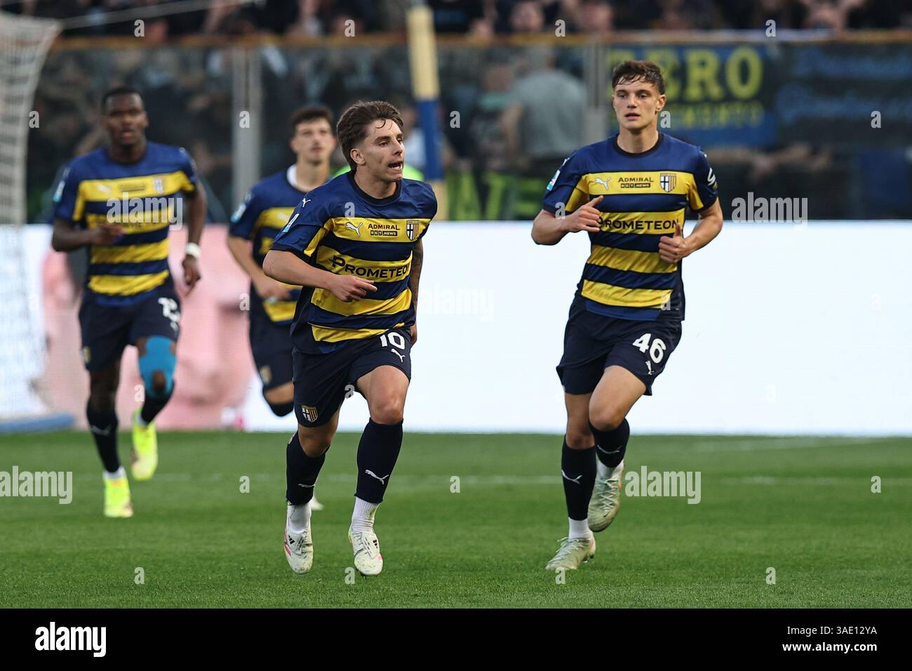 Adrian Bernabe (Parma) celebrates after scoring his teamÕs first goal ...