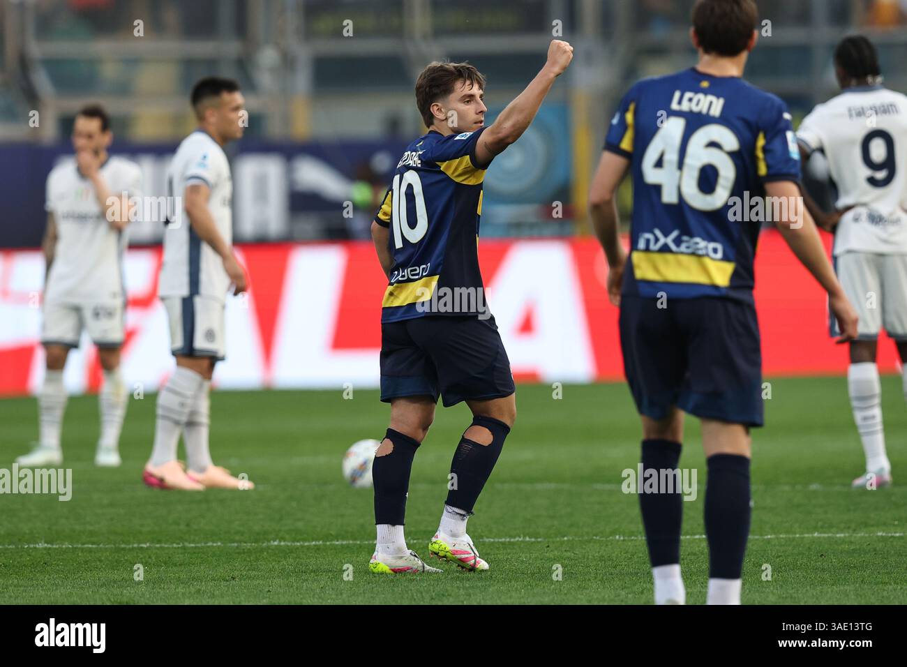 Adrian Bernabe (Parma) celebrates after scoring his teamÕs first goal ...