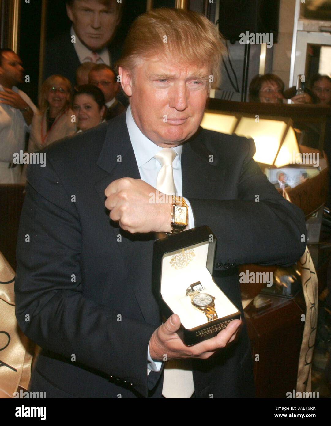 Jun 13, 2005; New York, NY, USA; Businessman DONALD TRUMP unveils his ...