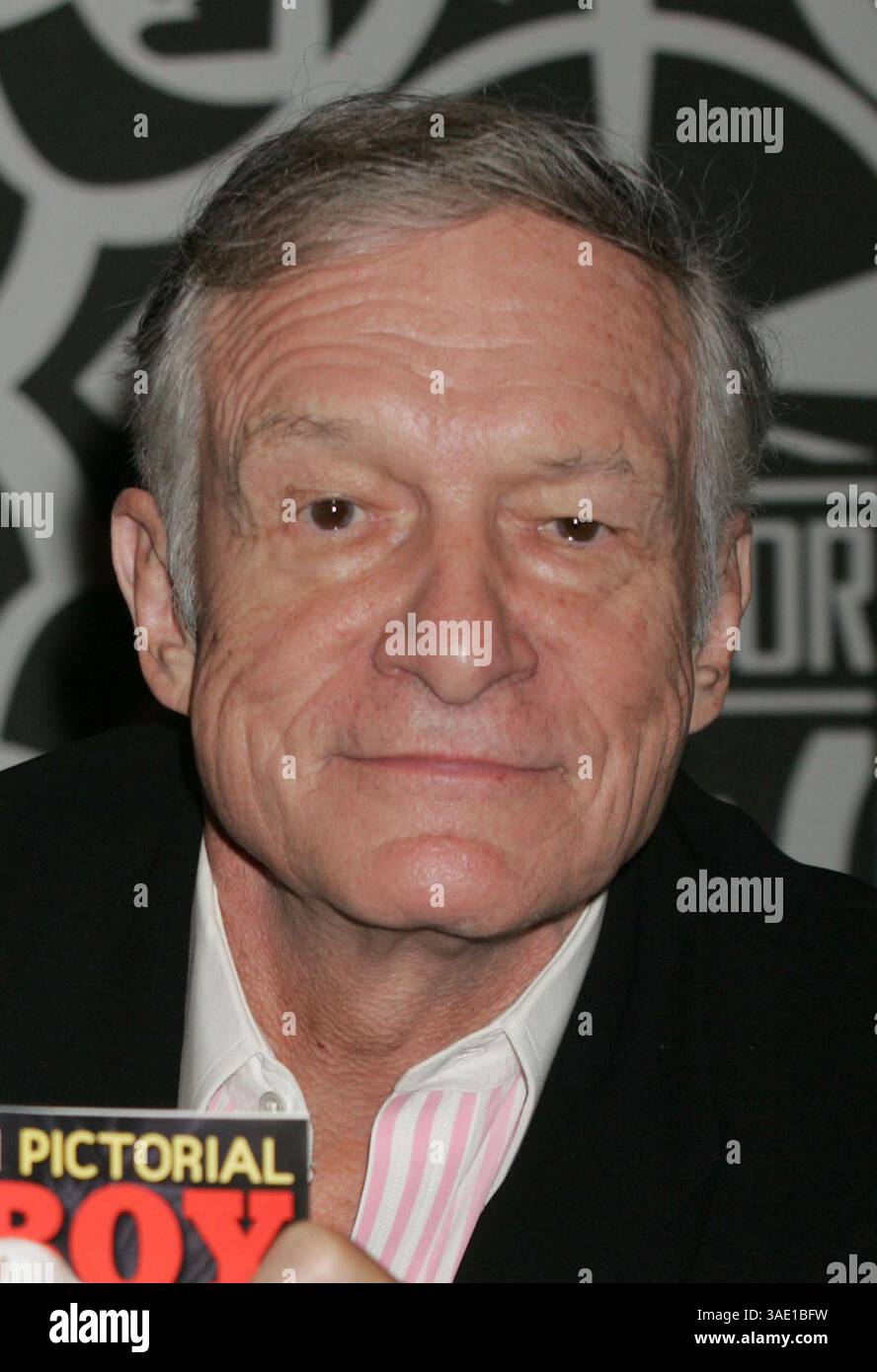 Oct 11, 2005; New York, NY, USA; Playboy HUGH HEFNER promotes the ...