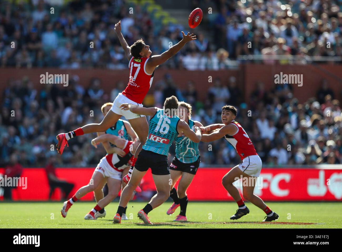 Adelaide, Australia. 06th Apr, 2025. Isaac Keeler of the Saints and ...