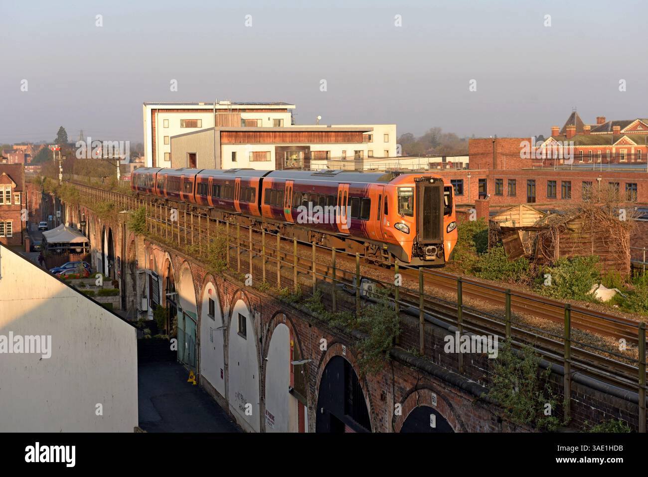 West Midlands Railway new Class 196 diesel multiple unit train on the ...
