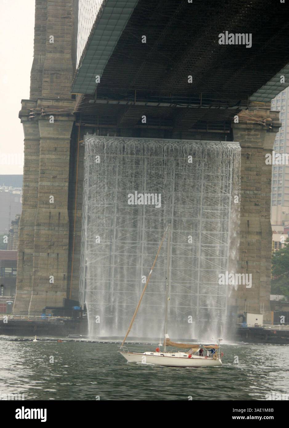 Jun 26, 2008 - New York, NY, USA - A view of a boat passing under one ...